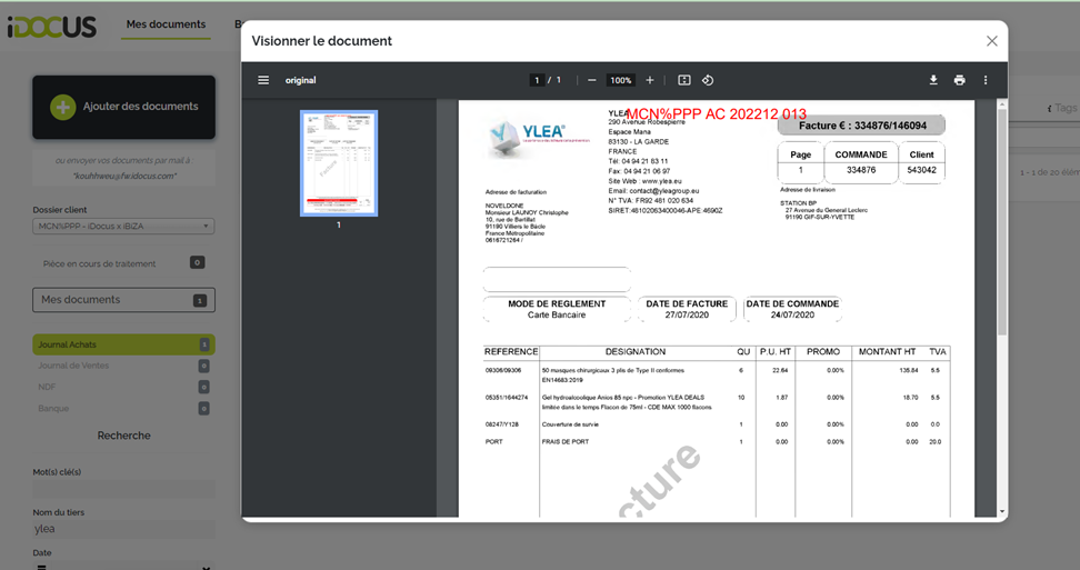 Rechercher, consulter, télécharger des documents – iDocus